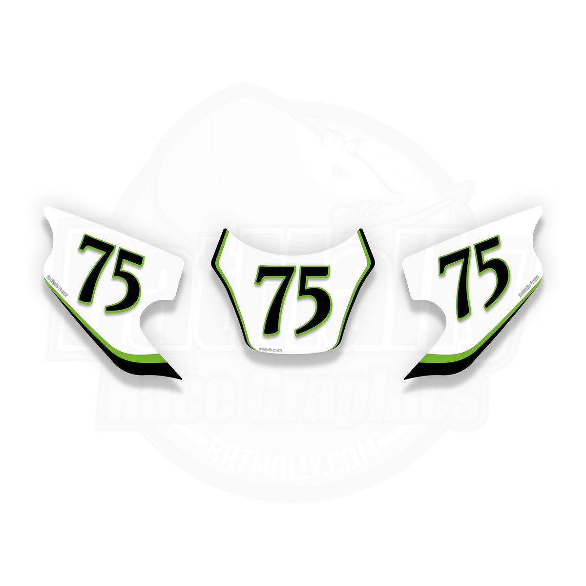 Race number boards. Kawasaki ZX-7R Series / RatMally Graphics