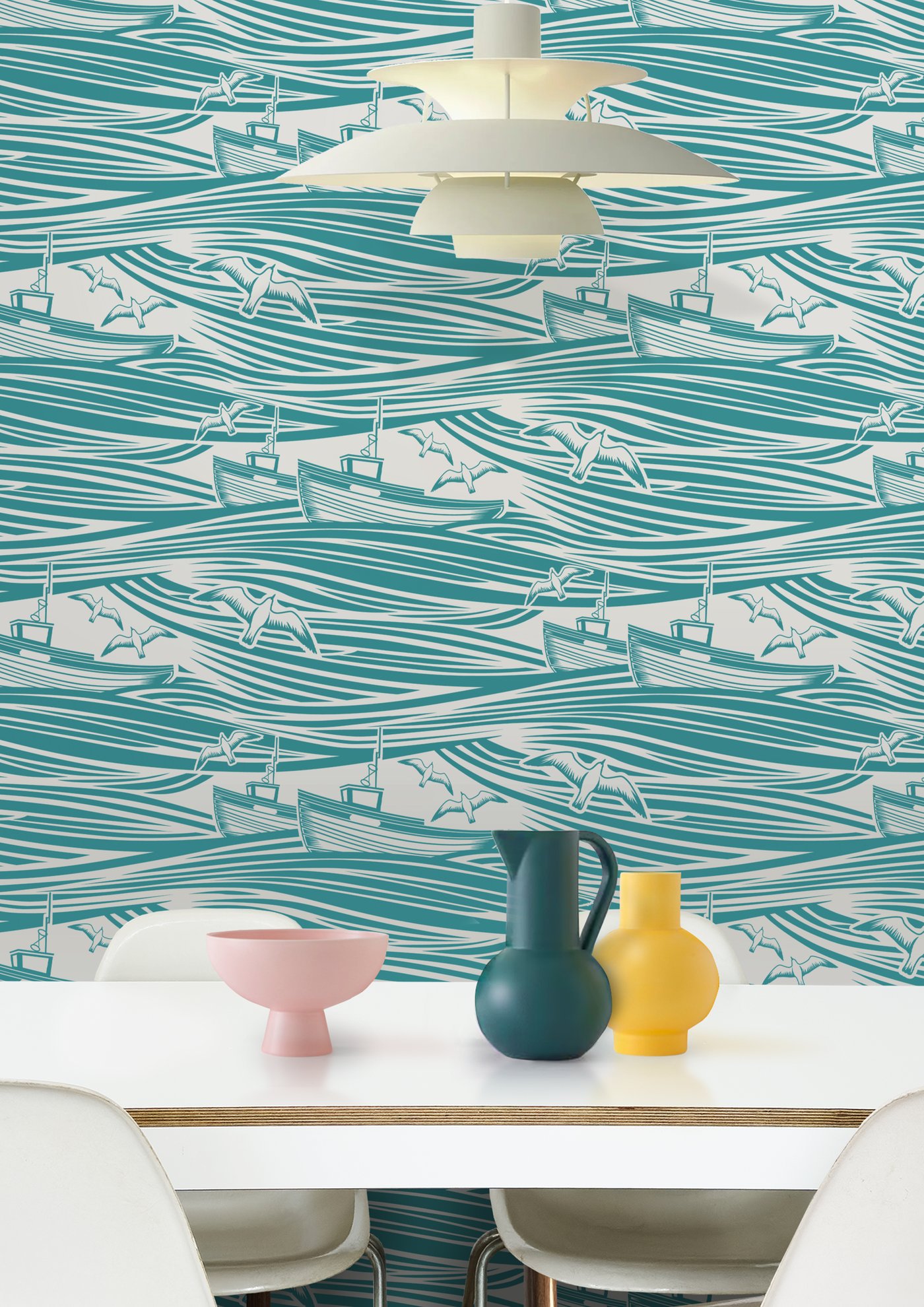 Whitby Wallpaper - Lido | Mini Moderns