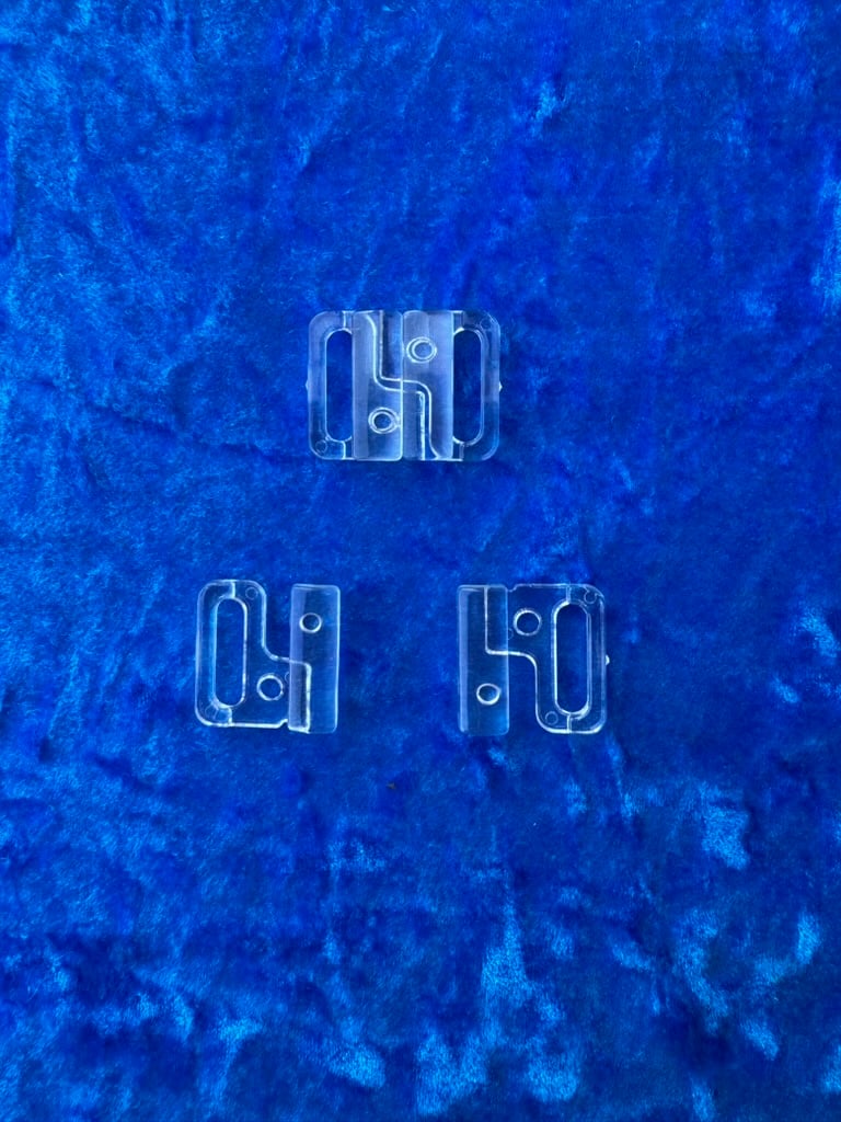 Bikini Clips Clear Medium | One White Swan Dance Fabrics