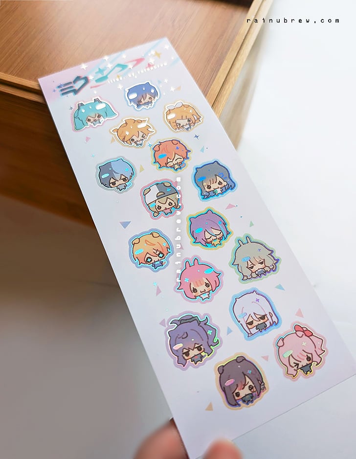 Hatsune Miku Project Sekai | foil sticker sheet | rainubrew