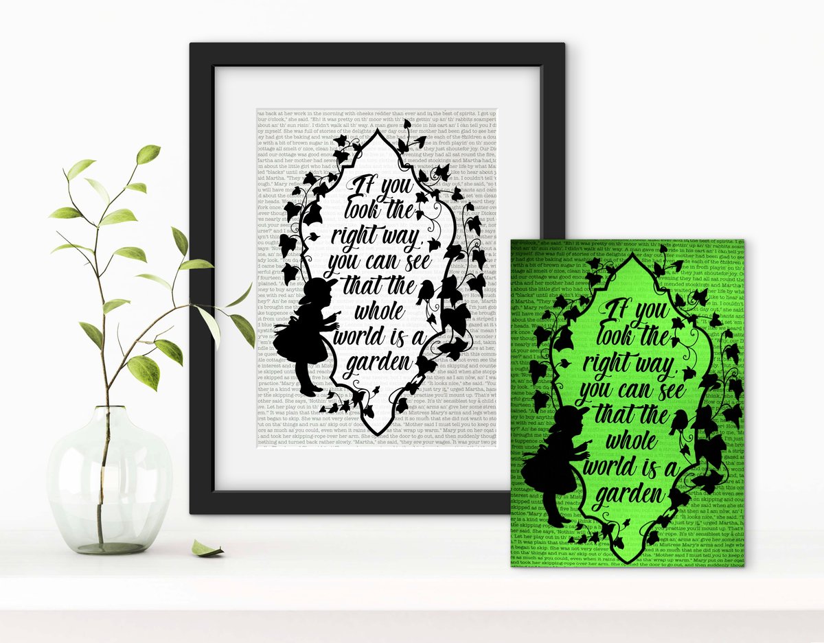 Glow in the Dark ‘The Secret Garden’ Quote Print | Paper Panda UK