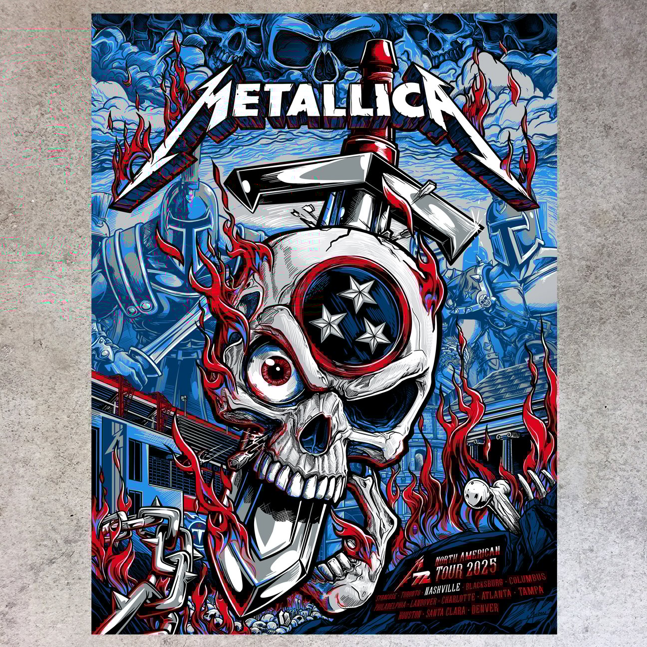 F4D Studios — Fiery Skull Dude 2025 Regular Edition Poster