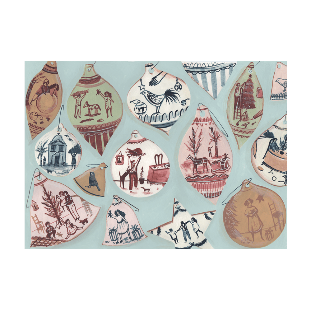 Polly Fern — Christmas Card - Light blue bables