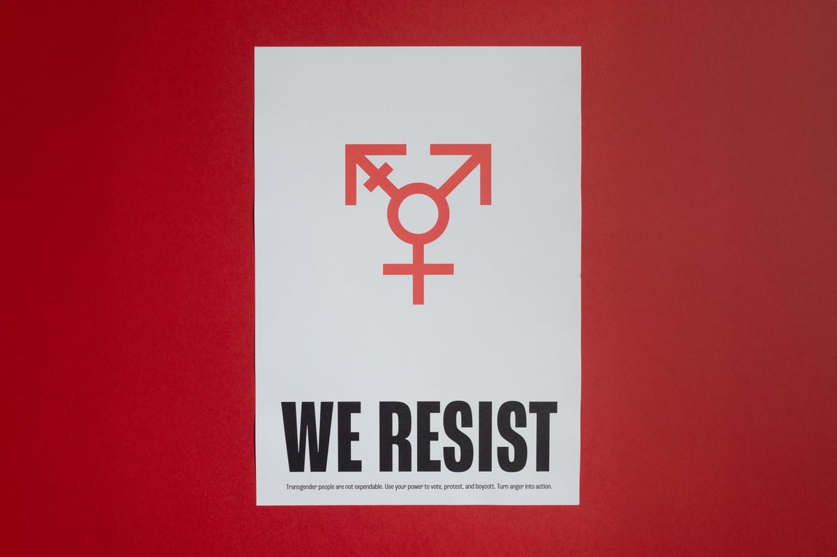 WE RESIST Trans+ Rights Poster | Delos Publishing & Design