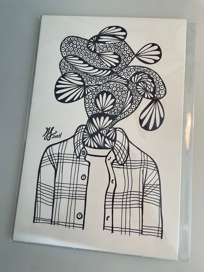 GIGART — The Headache Original Ink Drawing