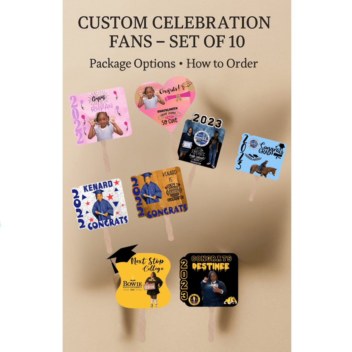 Custom Celebration Fans | JuCee Products