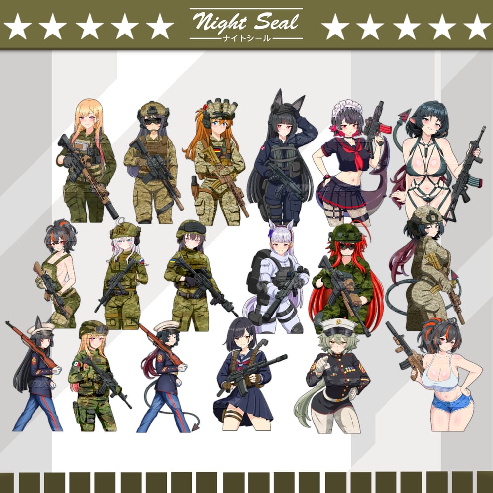 Tactical WAIFUS / Sticker Bundle | NightSeal77