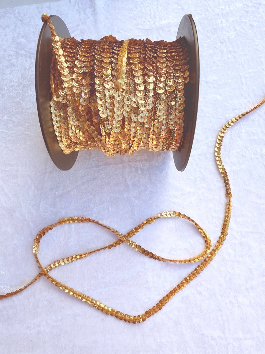 Full Roll Gold Holographic 5mm Cup Sequins | One White Swan Dance ...
