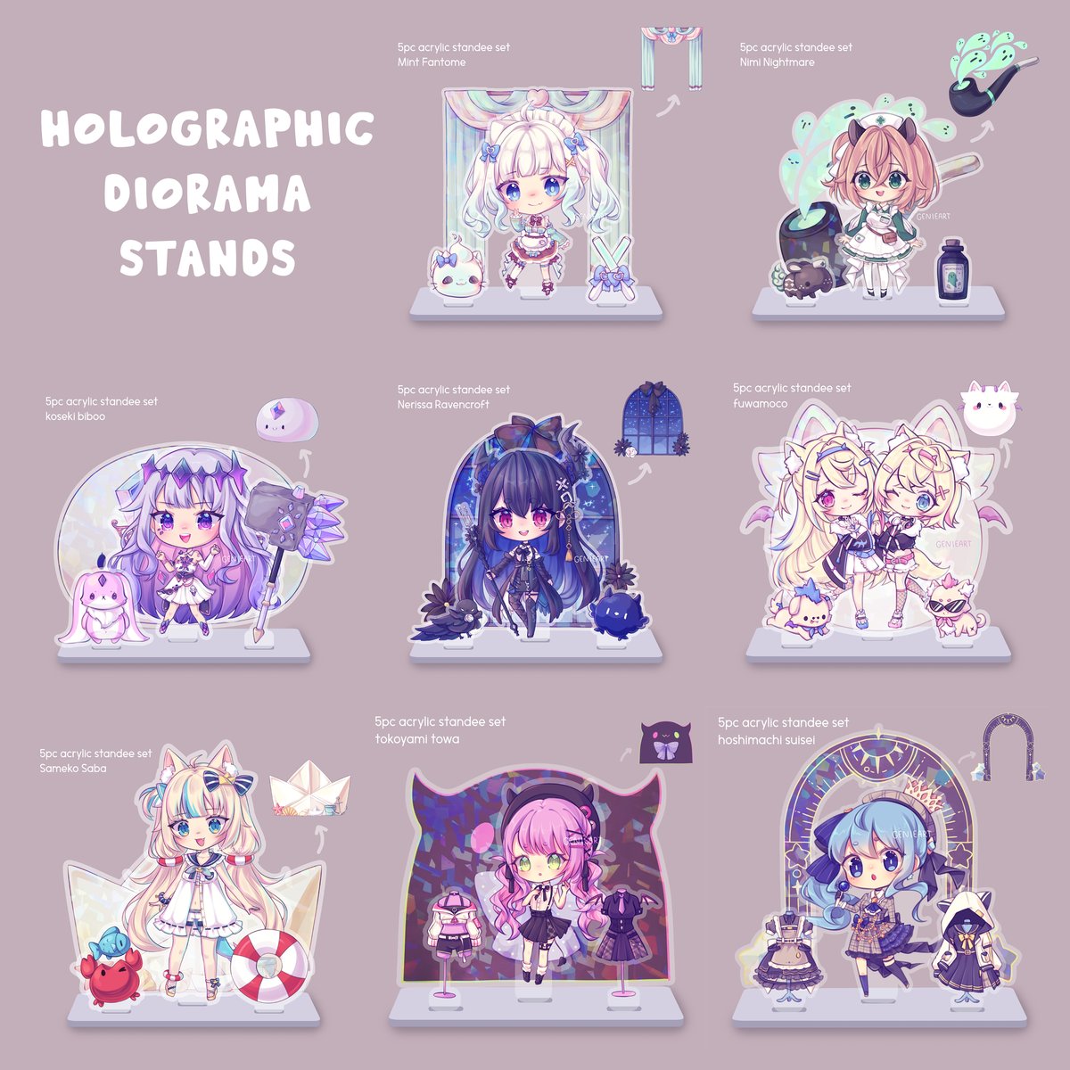 Holographic Diorama Stand [ Hololive, Indies ] | genieart