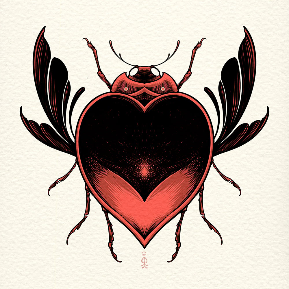 Heart Bug Print | The Art of Eric Talbot