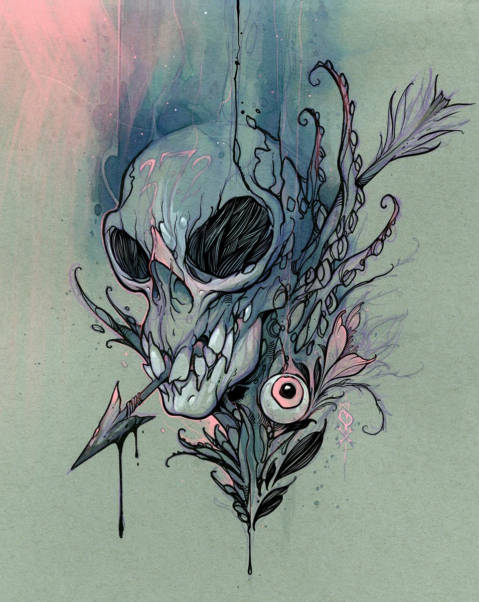 Grey Skull Print | The Art of Eric Talbot