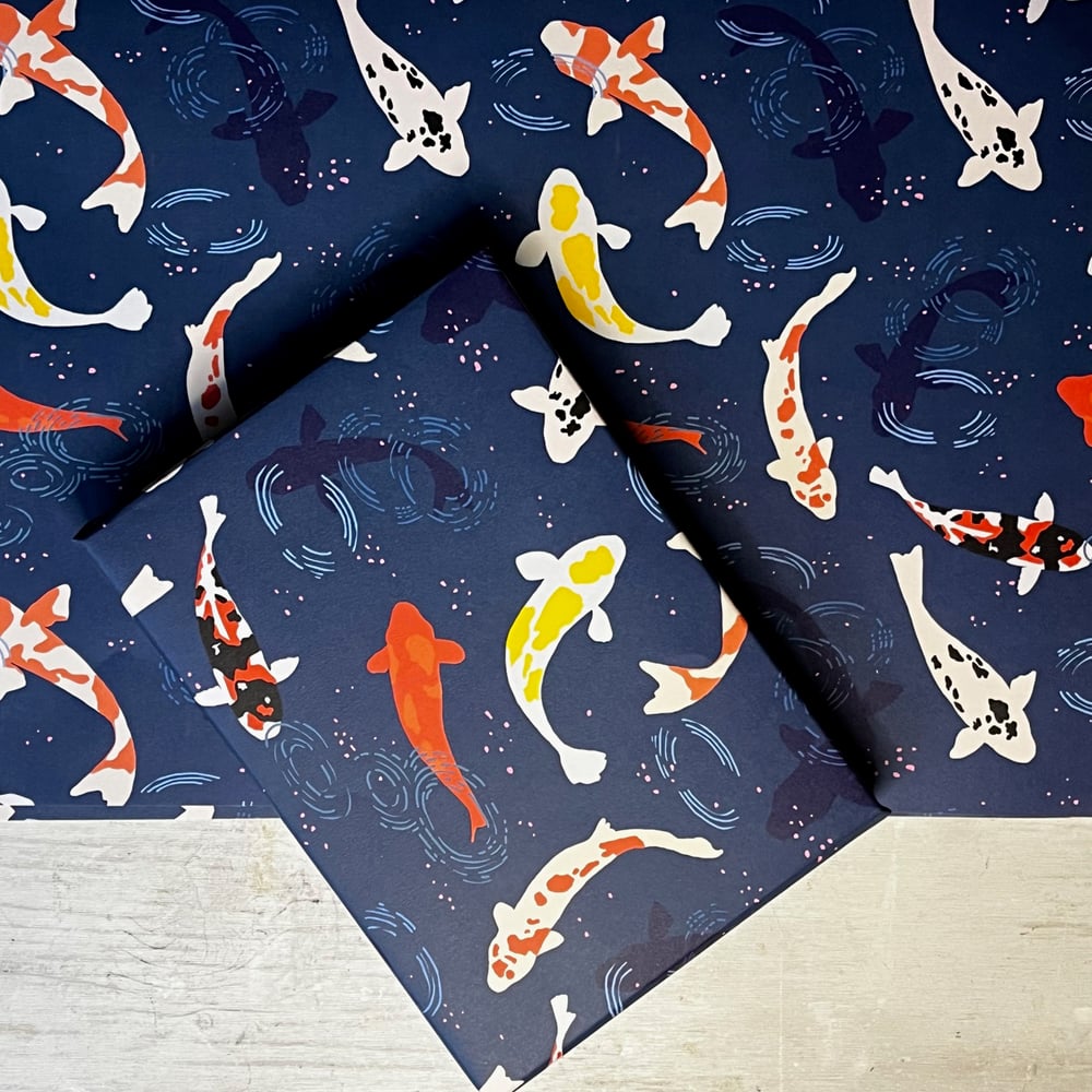 Koi Carp Wrapping paper | Tamzin Harris