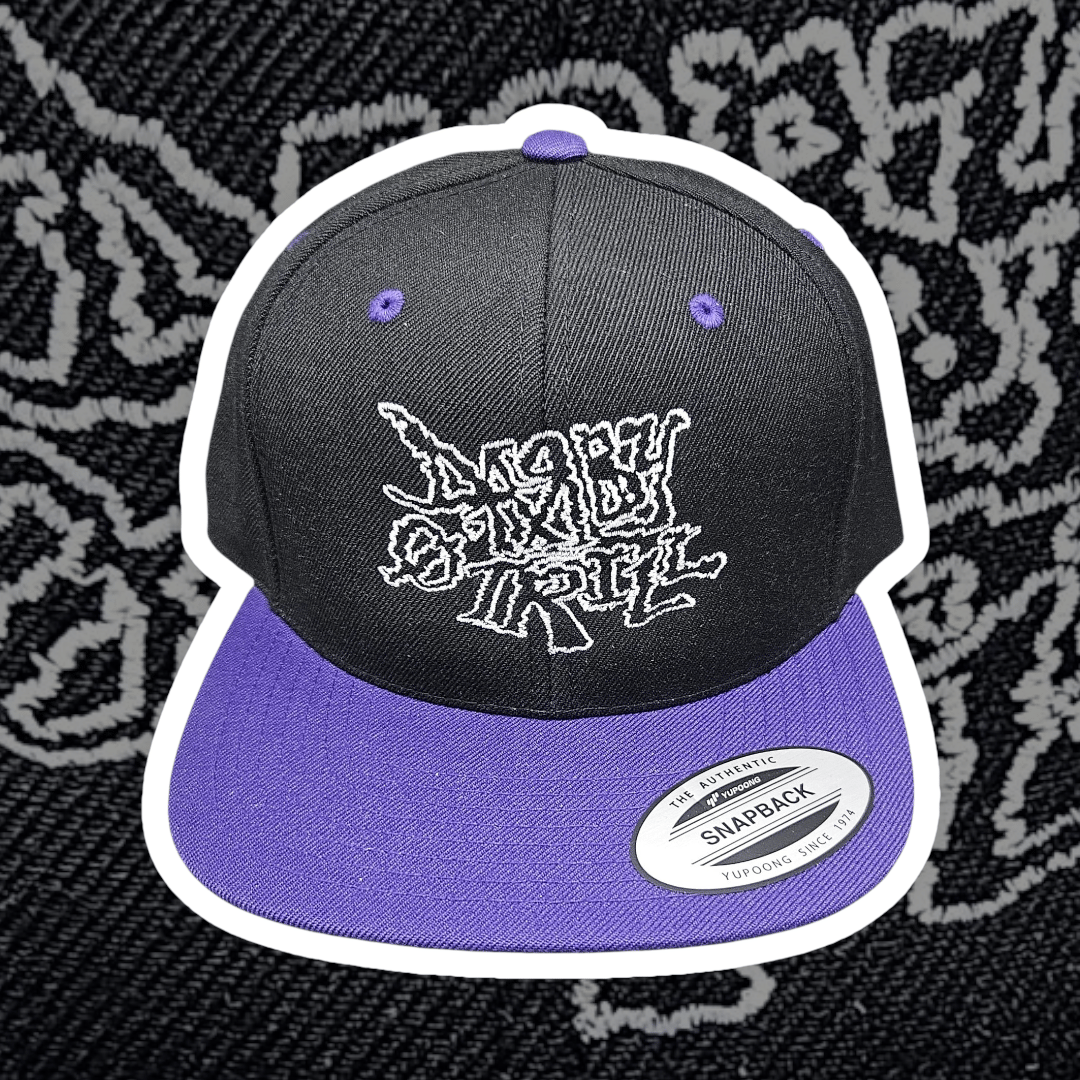 GOREHOP SHOP — DARBY O-TRILL : PURPLE BILL AND WHITE LOGO OUTLINE SNapback