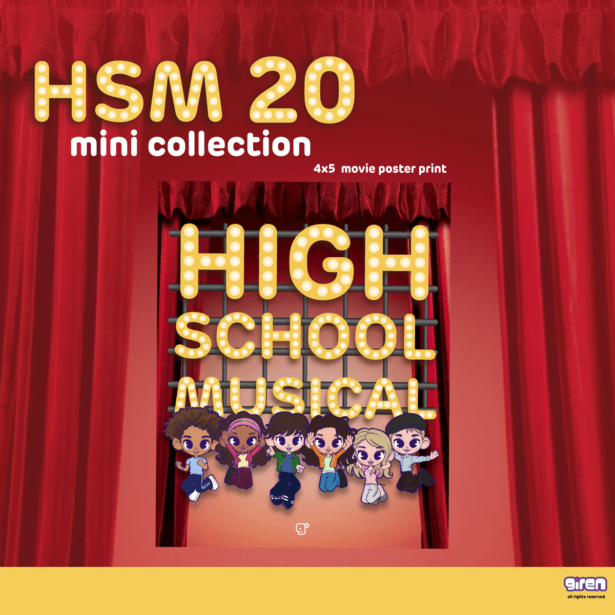 hsm chibi movie poster print. | giren