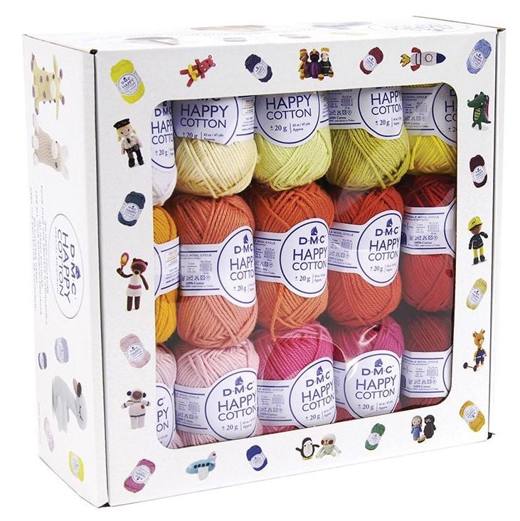 DMC 30 HAPPY COTTON ASSORTMENT BOX 30PCS | The Crafty Squirrel