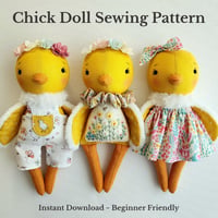 Embroidered Chick PDF Sewing Pattern | deerdarlingdolls