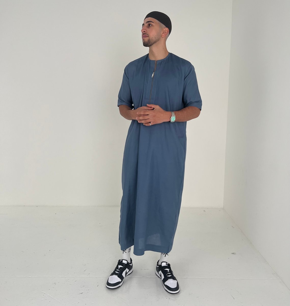 Denim ss thobe | SARA THE LABEL