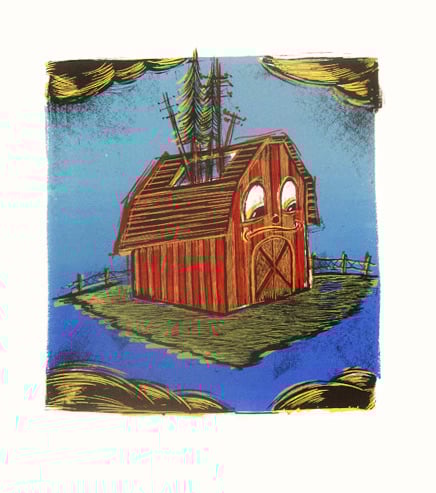 Hungry Barn | Ground Up Press: Artwork by Dan Grzeca