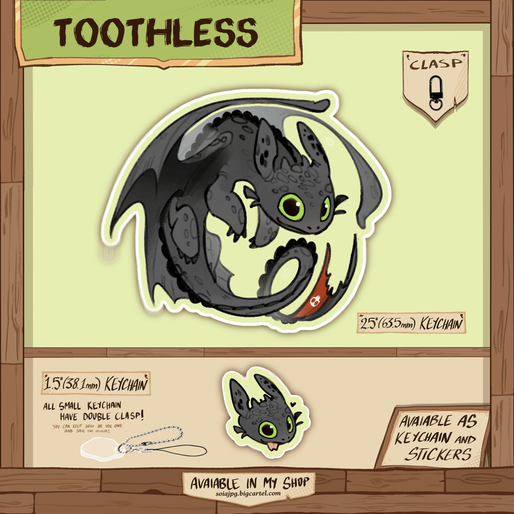 HTTYD - TOOTHLESS - PREORDER | Soia's art shop