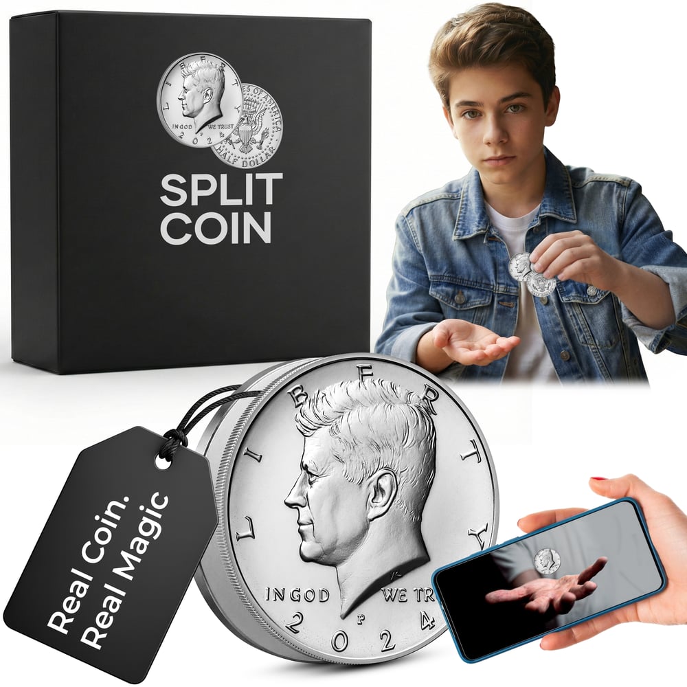 Split Coin | Sterling Magic