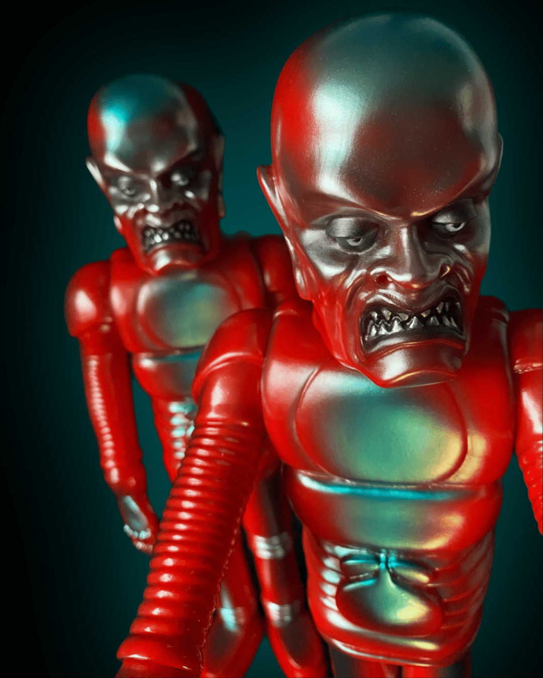 Iron Monster with minimal red/ metallic blue | Miscreation Toys