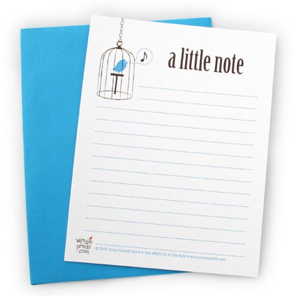 wimzie prints — A Little Note Flat Card