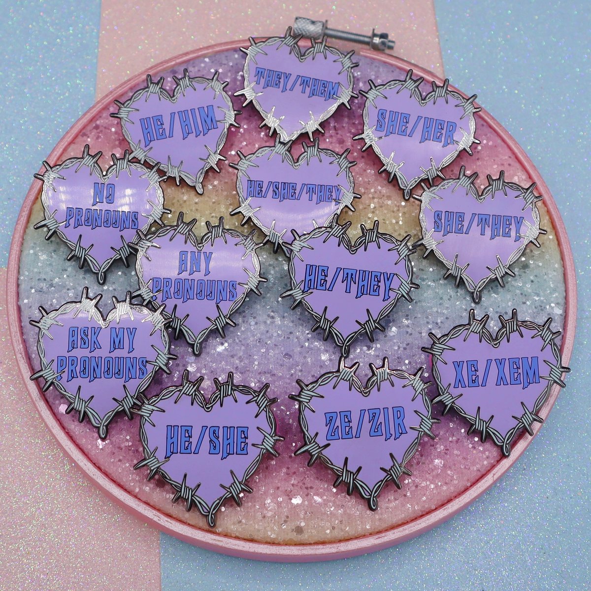 Pronoun Enamel Pins | Abprallen