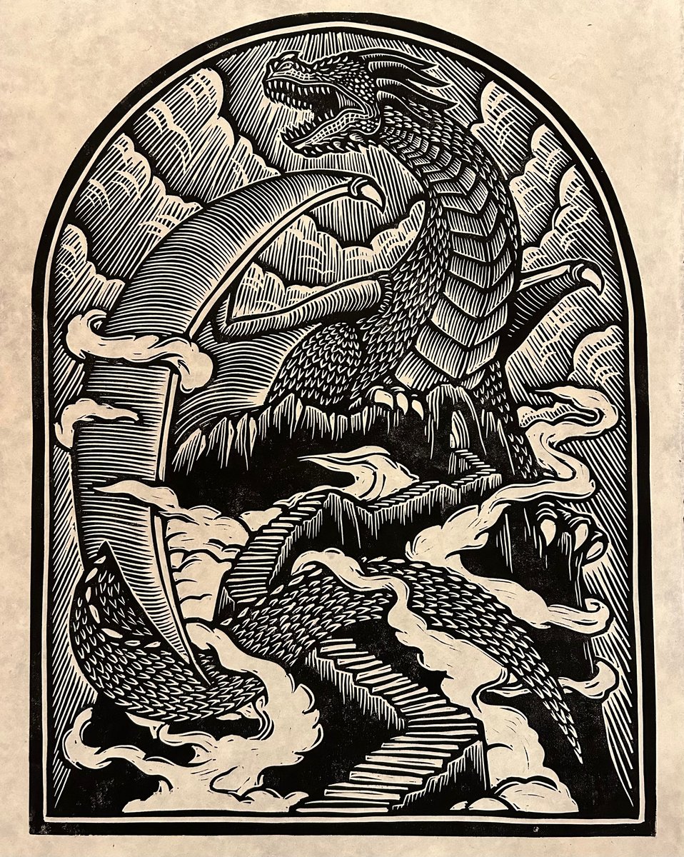 Dragon Mountain Block Print | Brian Reedy