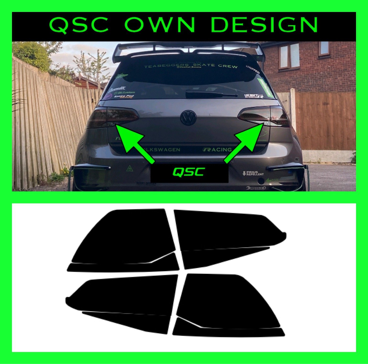 Vw Golf Mk7.5 Rear Led Tail Light Pre Cut Tints | QsCustom
