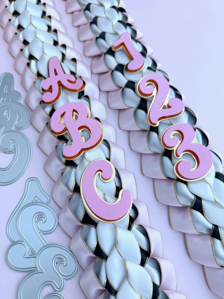 Fanciful Alphabet and Numbers Metal Diecut | Lizzyfab Creations