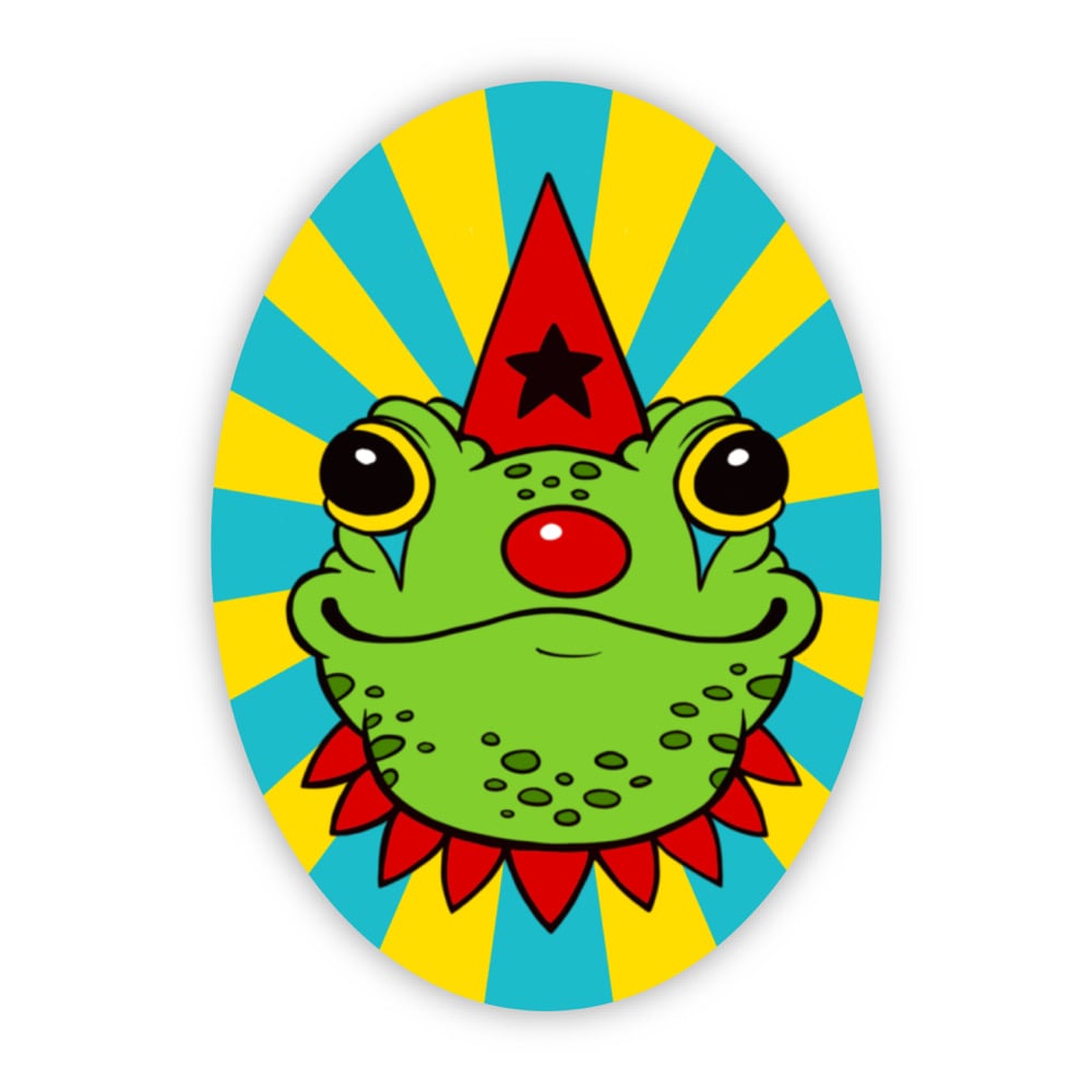 Clown Frog Sticker | Earthenwood