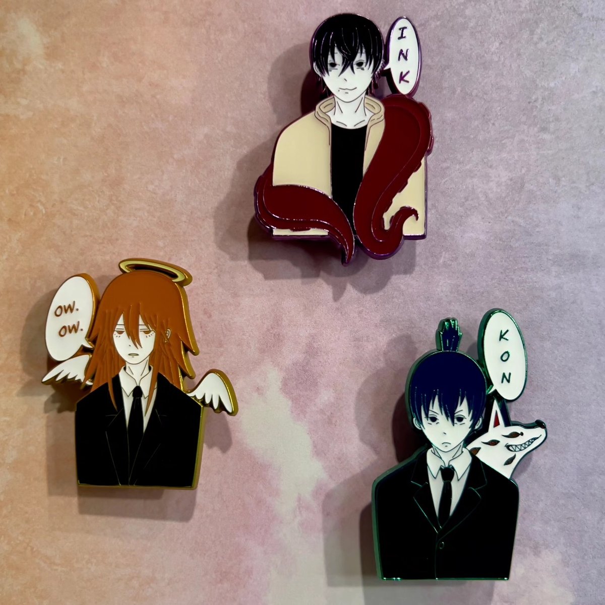 CSM Chibi Enamel Pins | Friday Night Cafe