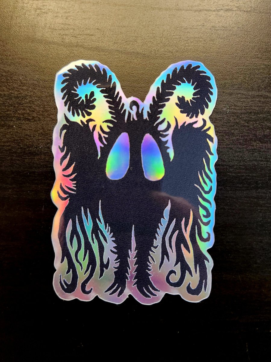 Mothman Holographic Sticker | Cosmic Devil Art