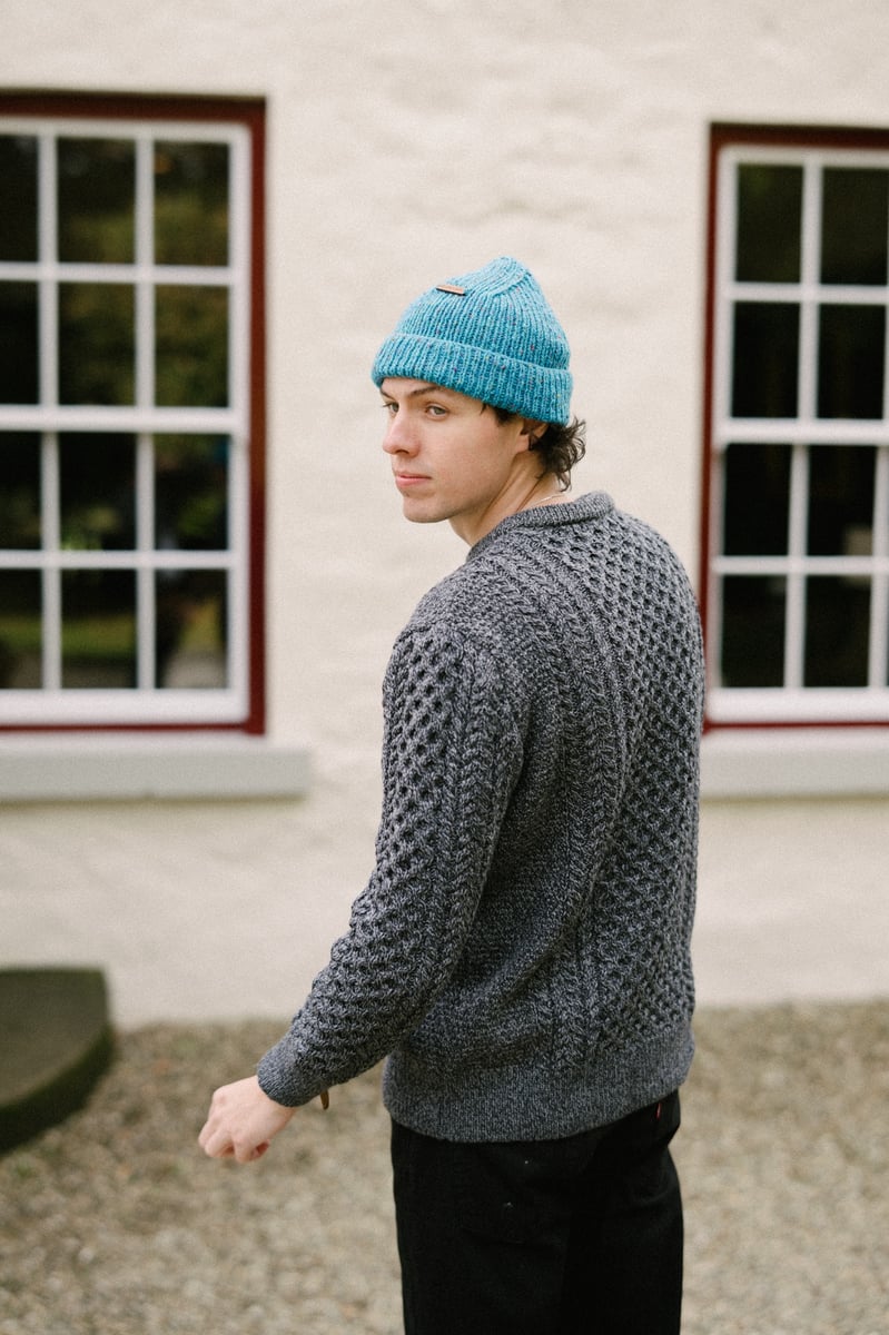 Aran Sweater - Earth Colours - Made in Europe | Bramble Green Knitwear
