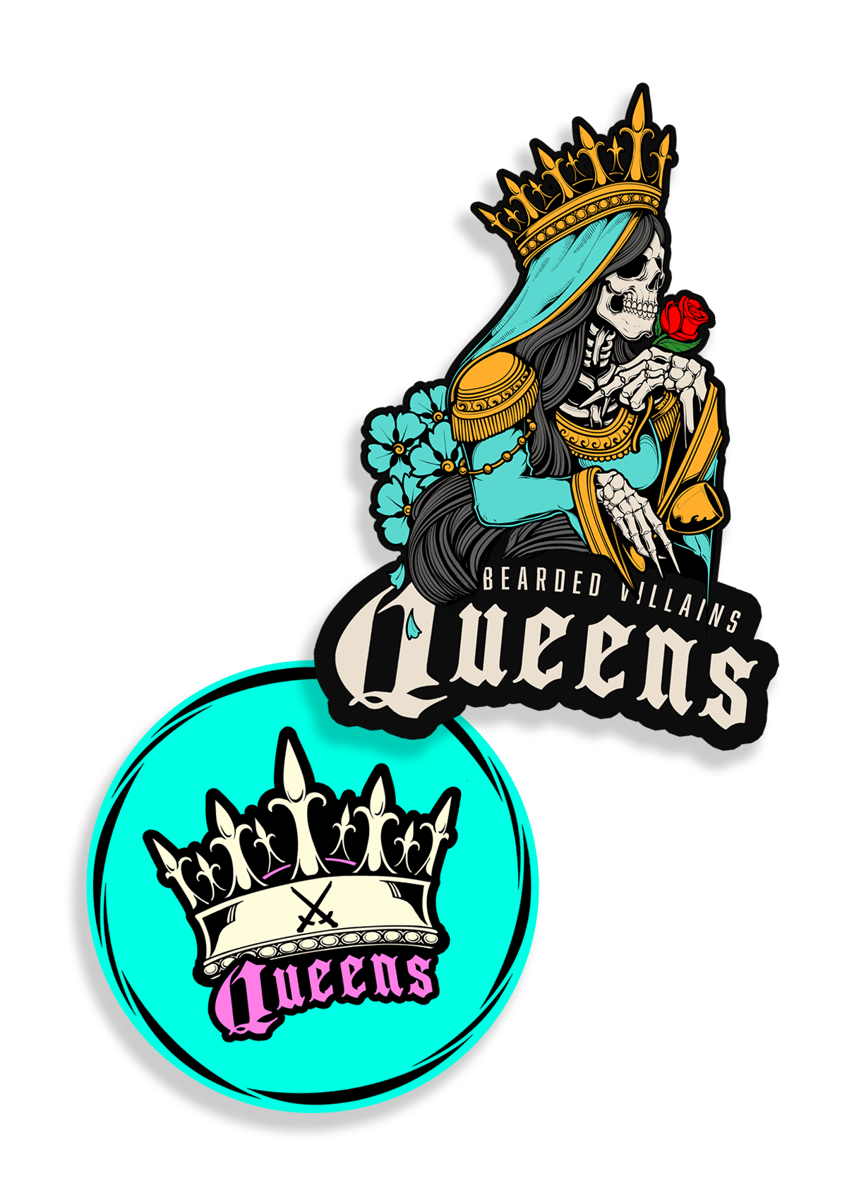 QUEEN STICKER SET | BEARDED VILLAINS
