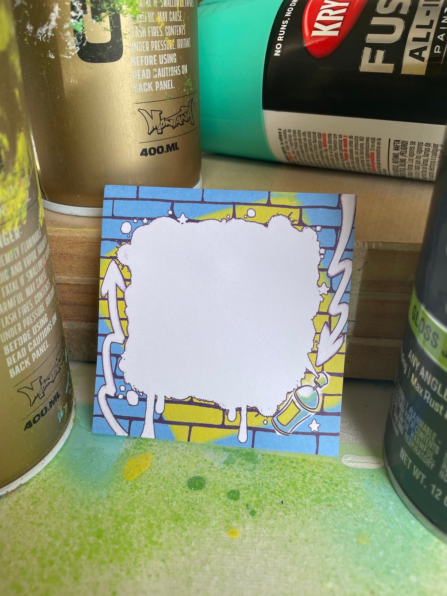 Spraycan Sticky Notes | Spunky Stuff!