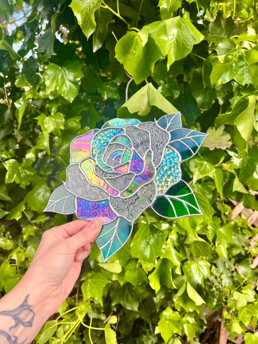 Iridescent Rose made to order | Lundyglass