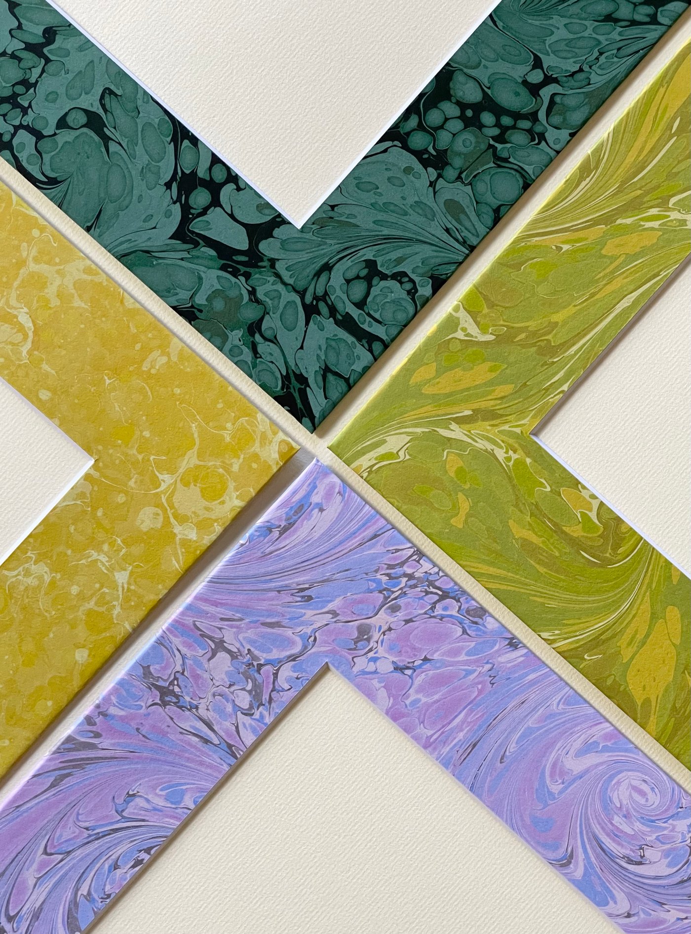8x10" Mat made with Hand Marbled Paper | Emily Romero Marbled Paper ...