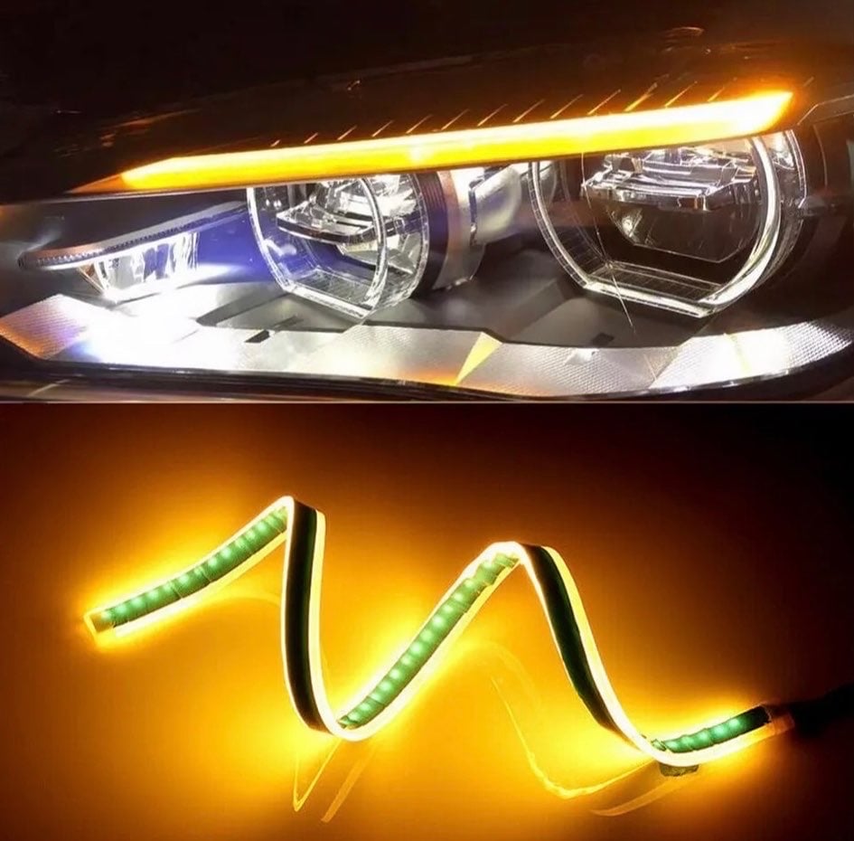 DRL LED SequentialHeadlight Strips Sequential (White&Yellow) Pair | MTA ...