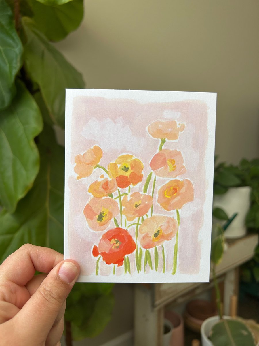 Poppies Notecards-Set of 6 | Paige Elizabeth Studio