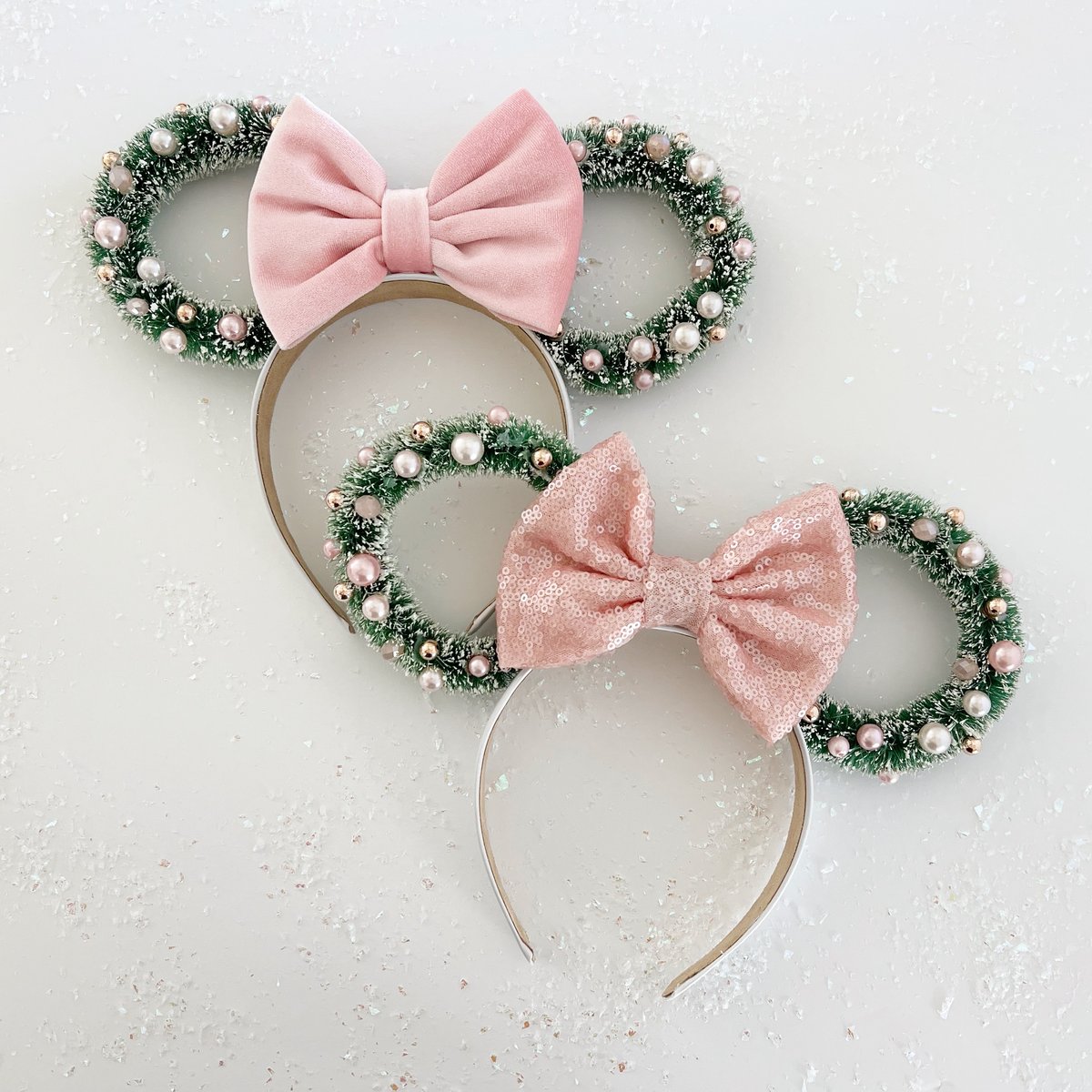 the daydream republic — Wreath Ears with Blush Bow