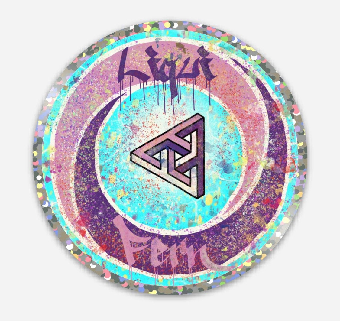 GLITTER LOGO STICKER | LiquiFern