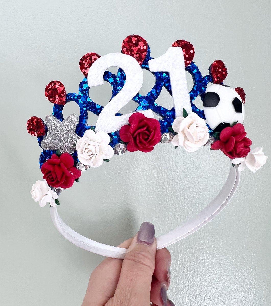 Football birthday tiara crown | Halle Bella's Bling&Crafts