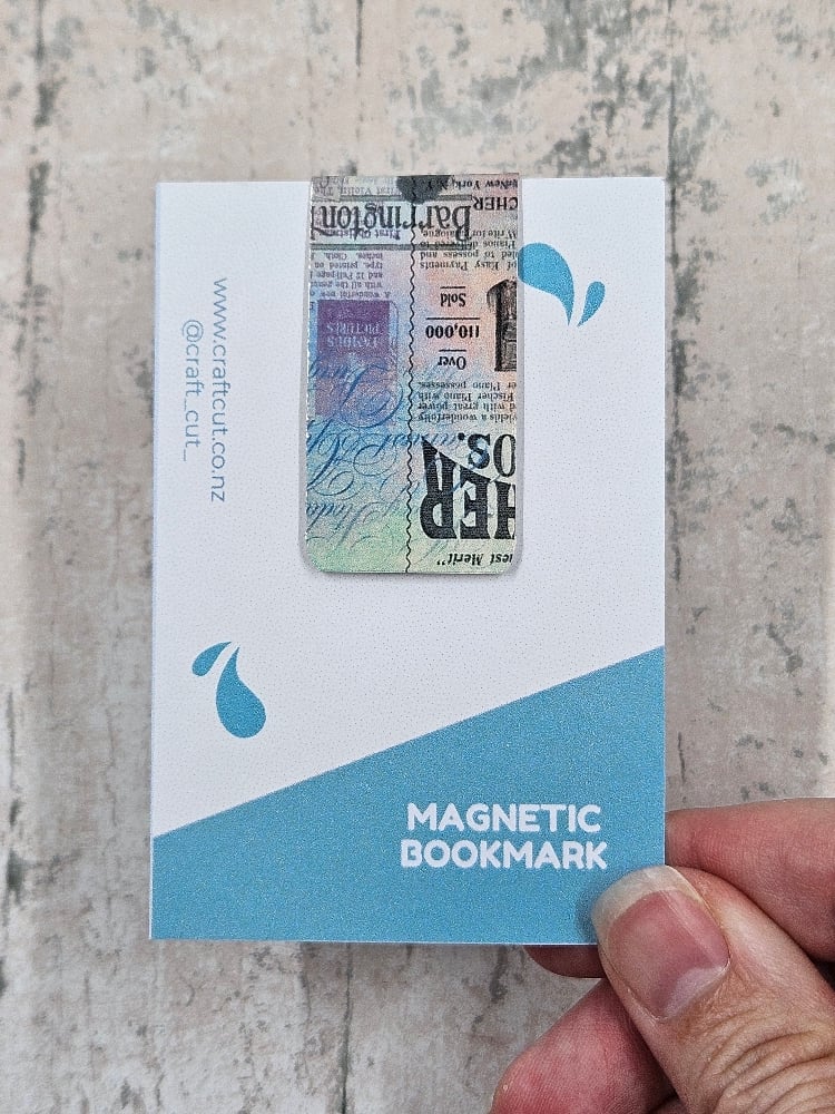 Vintage Newspaper Magnetic Bookmark | Craft Cut