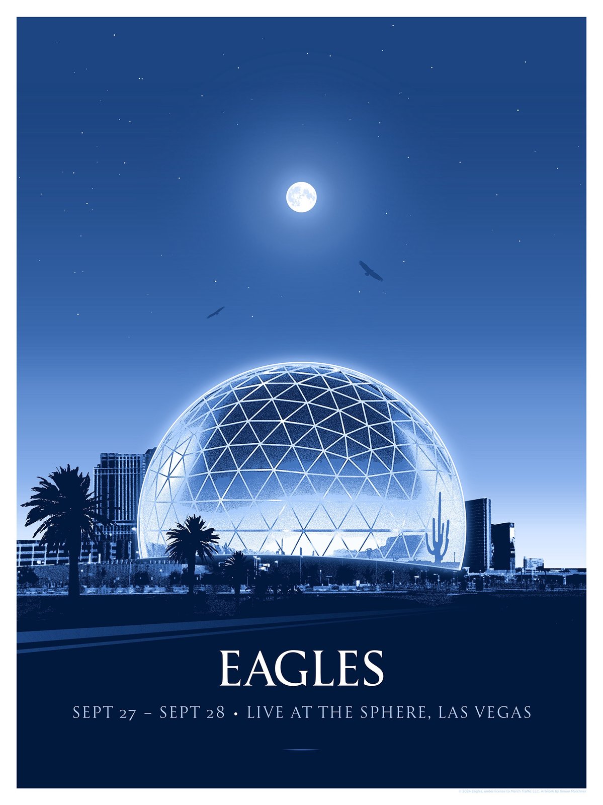 Simon Marchner — Eagles • Sphere Las Vegas Screenprint
