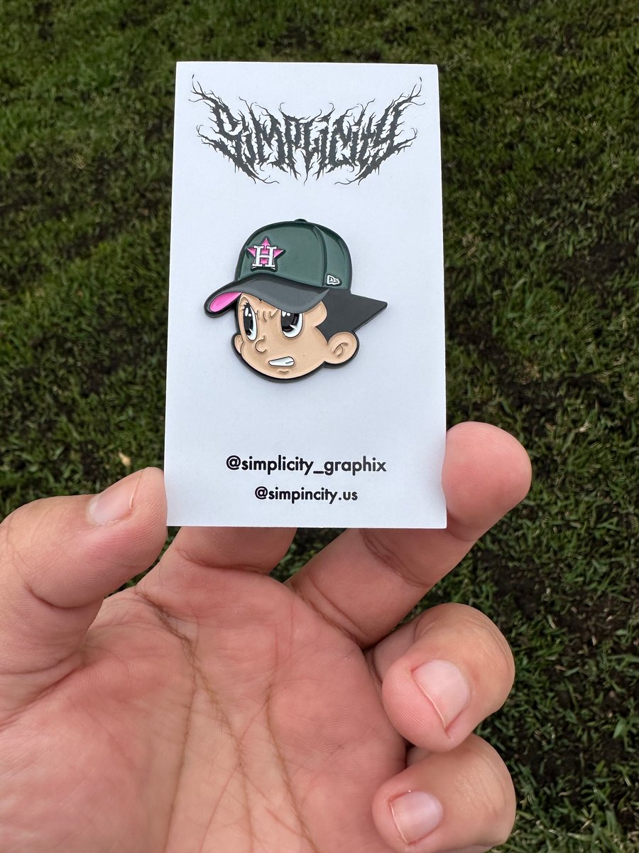 Houston Astroboy pin | simplicitygraphics