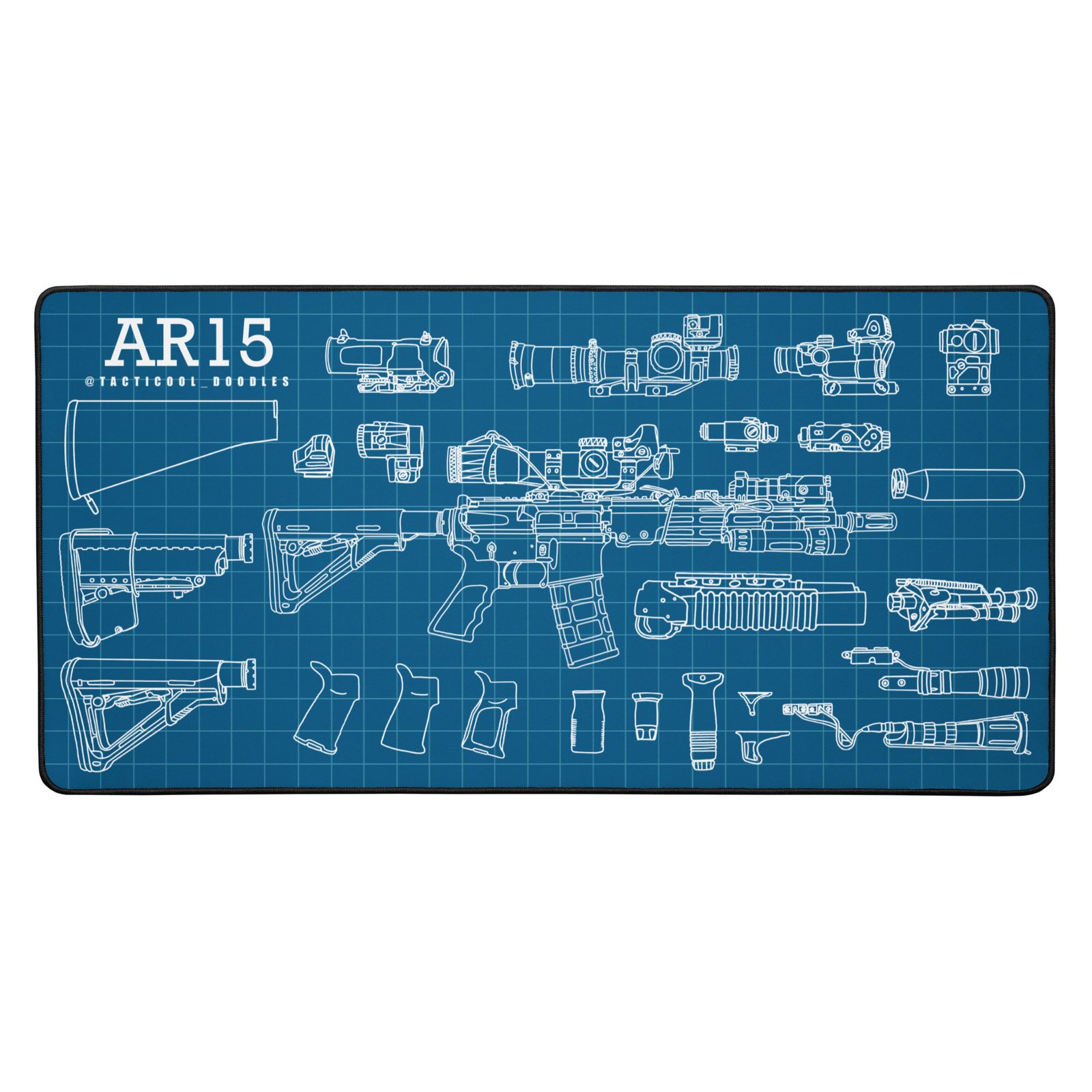 AR15 BLUEPRINT SMITHING PAD | TACTICOOLDOODLES