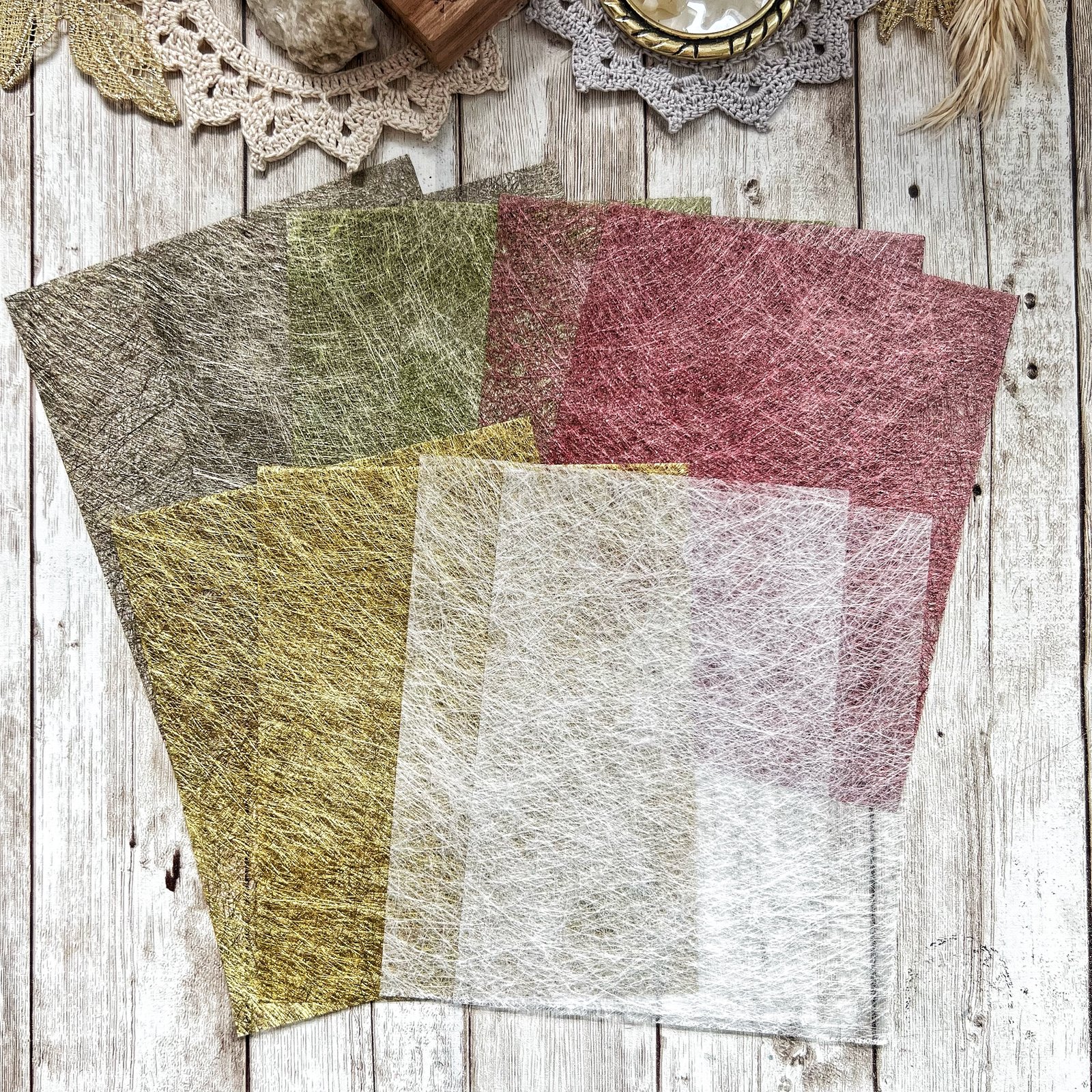 Metallic Texture Paper | 5 Colours | 10 Pieces | Journal with Ena