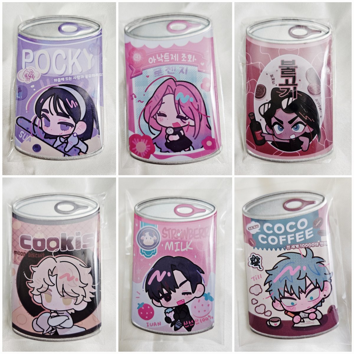 [ALNST] Alien Stage Artist Merch Tin Can Badge Drinks | Bearries