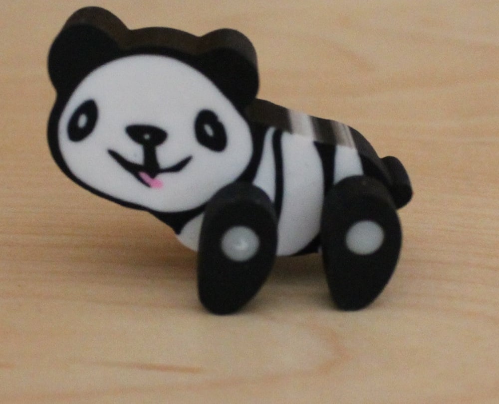 Little Fiestas — Divine Panda Erasers with movable arms and legs